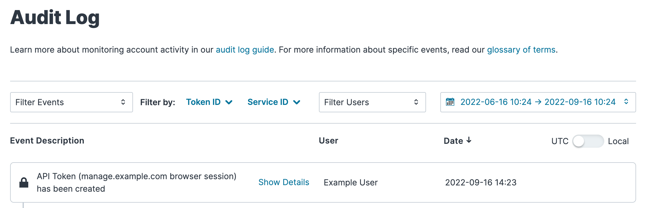 Monitoring Account Activity With The Audit Log Fastly Help Guides